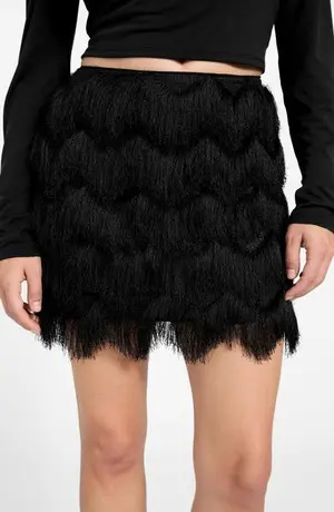 Guess Fringe Mini Skirt