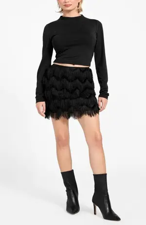 Guess Fringe Mini Skirt