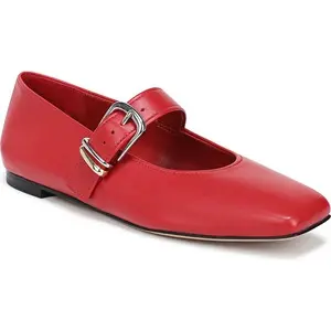 Vince Daniela Mary Jane Flat - Crimson Leather