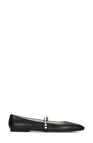 Yosi Samra Cara Faux Pearl Mary Jane Flat