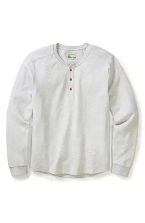 Marine Layer Pacifica Stretch Henley - Light Grey