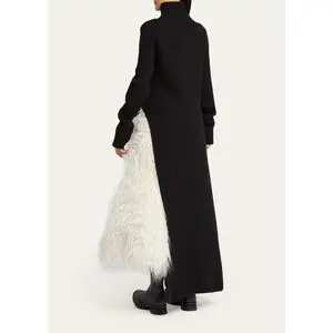 Moncler X Jil Sander Asymmetric Wool Turtleneck Dress