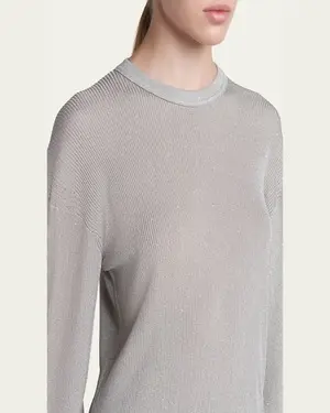 TOM FORD Paillette Rib Knit Tunic Top