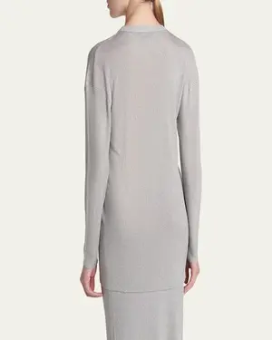 TOM FORD Paillette Rib Knit Tunic Top