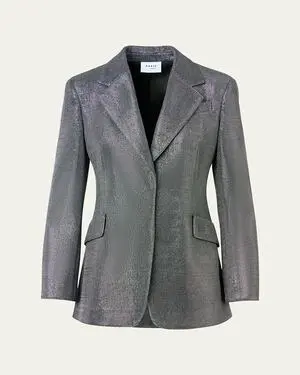 Akris Akris Punto Strass Embellished Boyfriend Blazer - Brushed Street