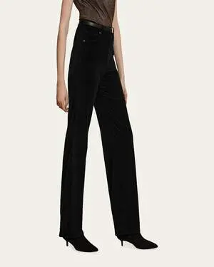 Veronica Beard Taylor High-rise Wide-leg Pants - Oxford