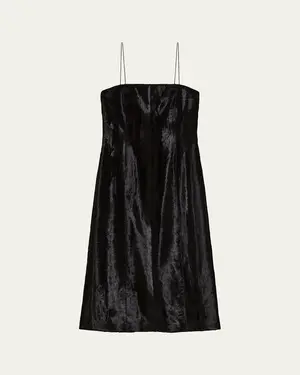 Helmut Lang Sleeveless Faux Pony Midi Dress
