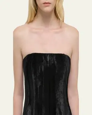Helmut Lang Sleeveless Faux Pony Midi Dress
