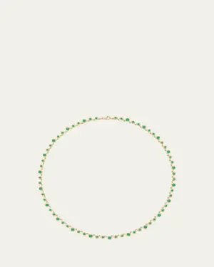 GEMELLA JEWELS 18k Yellow Emerald Tennis Necklace - Gold