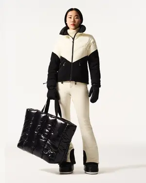 Perfect Moment Ski Duvet Down Jacket - White-black