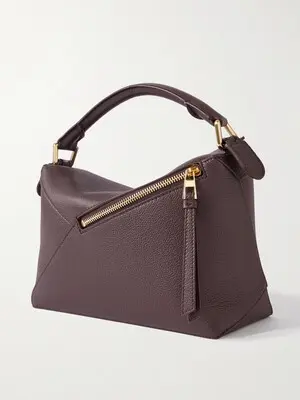 Loewe Puzzle Edge Small Textured-leather Shoulder Bag - Brown