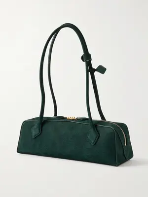 Alaïa Le Teckel Medium Nubuck Shoulder Bag - Green