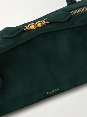 Alaïa Le Teckel Medium Nubuck Shoulder Bag - Green