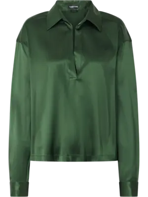 TOM FORD Silk-blend Satin Blouse