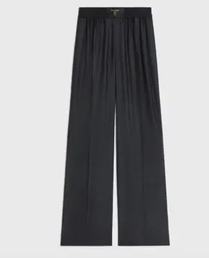 Celine Classic Fit Flannel Trousers - Anthracite