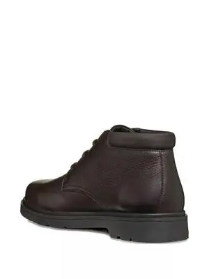 Geox Leather Lace-up Ankle Boots - Brown
