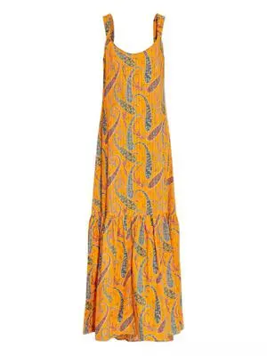 Etro Paisley-pattern Ruffled Maxi Dress
