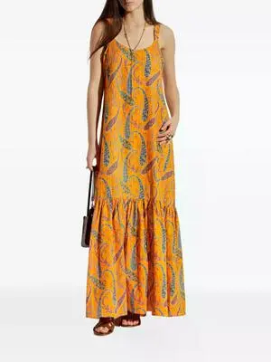 Etro Paisley-pattern Ruffled Maxi Dress