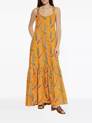 Etro Paisley-pattern Ruffled Maxi Dress