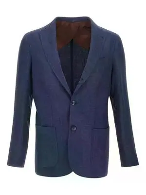 BARBA NAPOLI Lello Button-fastening Blazer - Blue