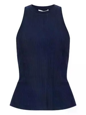 Victoria Beckham Ribbed Knit Top - Blue