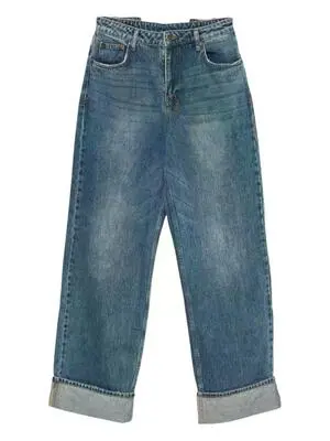 Ksubi Playback Cuffed Wide-leg Jeans