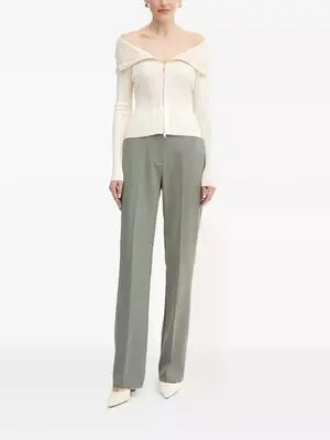 Guess Off-shoulder Zip Knitwear - Neutrals