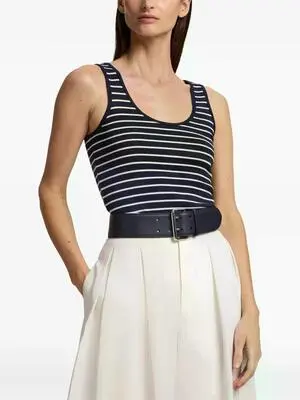 Ralph Lauren Striped Rib-knit Tank Top