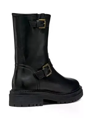 Geox 45mm Iridea Buckled Biker Boots