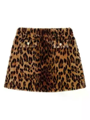 Maje Leopard-print Mini Skirt