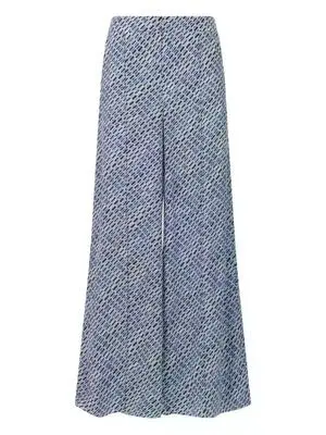 Marni Printed Silk Crêpe De Chine Wide-leg Trousers