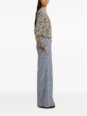 Marni Printed Silk Crêpe De Chine Wide-leg Trousers