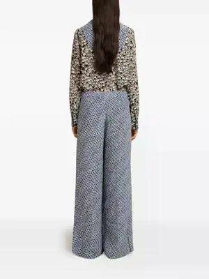 Marni Printed Silk Crêpe De Chine Wide-leg Trousers