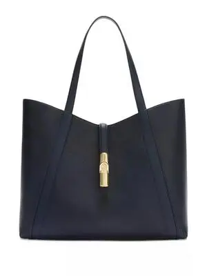 Furla Large Goccia Leather Tote Bag - Blue