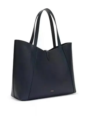 Furla Large Goccia Leather Tote Bag - Blue