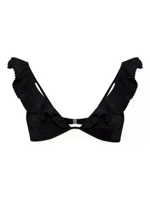 Melissa Odabash Ruffled Bikini Top - Black