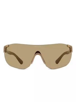 Moncler 272-k Rimless Shield Sunglasses - Brown
