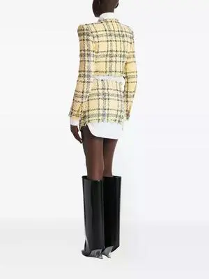 Balmain Mini Tweed Skirt - Yellow
