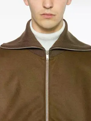 JIL SANDER Zip-up Ribbed Bomber Jacket