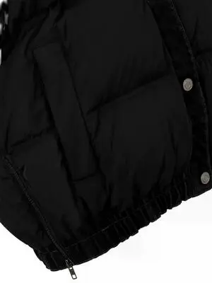 STUDIO TOMBOY Denim-trim Puffer Jacket - Black