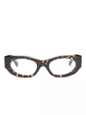KUBORAUM Geometric Frame Eyeglasses - Brown