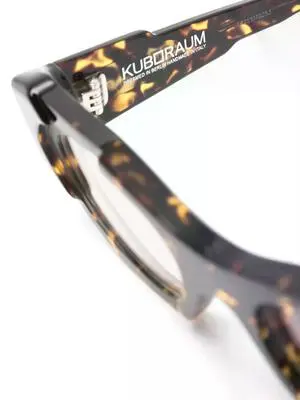 KUBORAUM Geometric Frame Eyeglasses - Brown