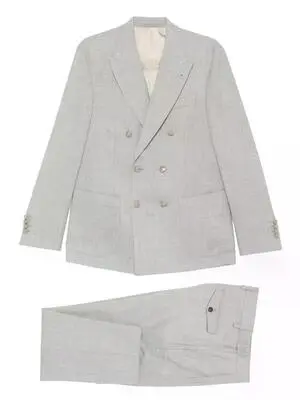 Eleventy Double-breasted Suit - Grey