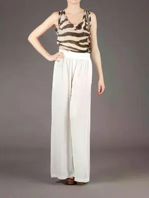 Mantū Zebra Print Silk Tank Top