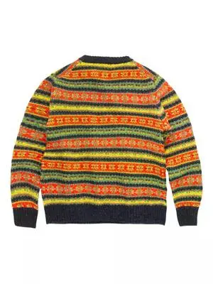 NICHOLAS DALEY Crew-neck Fair Isle Sweater