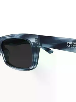Balenciaga Rectangle-frame Sunglasses - Blue
