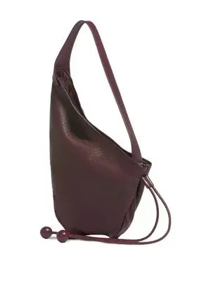 Marni Leather Shoulder Bag With Drawstring And Baubles