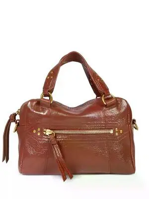 Jérôme Dreyfuss Mini Lucky Zip Bowling Bag - Brown