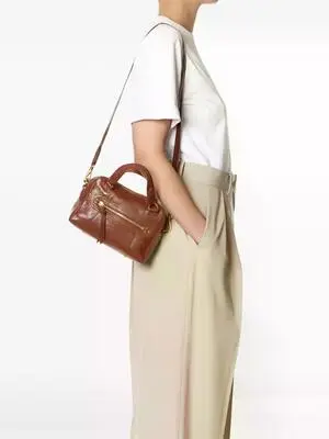 Jérôme Dreyfuss Mini Lucky Zip Bowling Bag - Brown