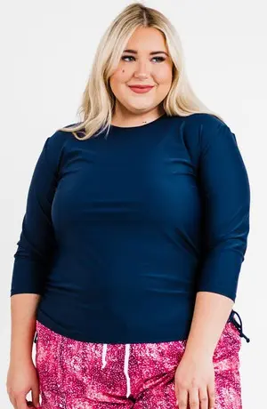 CALYPSA Margaux Swim Top Navy